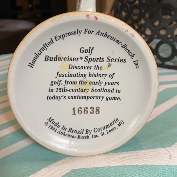 Ceramarte | Dining | Ceramarte Golf Budweiser Sports Series Beer Stein ...